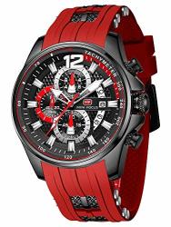 Deals on Watches For Men Sport Military Watches For Men Waterproof Red ...