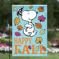 Deals on Jetmax Peanuts Snoopy Happy Fall Garden Flag 12" X 18 ...