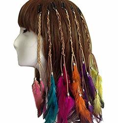 Sumddy 6 Pcs Women Feather Hair Clips Boho Feather Hairpin Hippie Hair ...