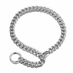 Fashion Silver Tone 316L Stainless Steel Choker Necklace Women Men Long ...