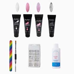 Libobo Poly Gel Nail Kit 107 Pcs Professional Poly Gel Starter Kit Nail ...