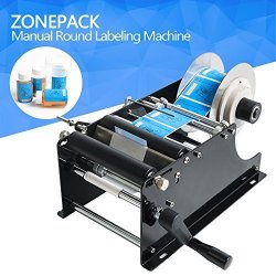 Deals on Zonepack Manual Round Labeling Machine With Handle Manual Round Bottle Labeler Label ...