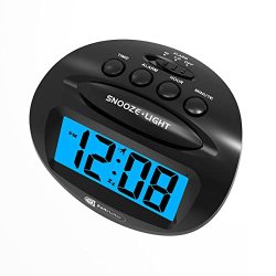 Small Digital Alarm Clock For Kids Blue Backlight Ascending Alarm ...